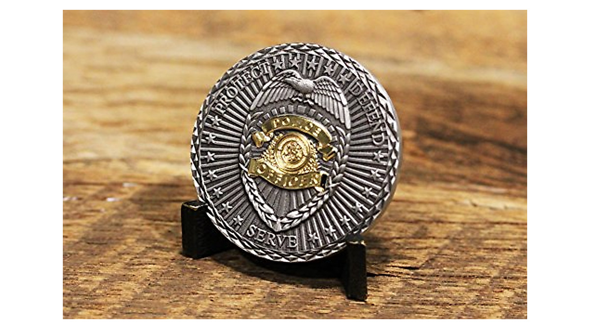 Police Officer Dedication Challenge Coin - Law Enforcement Gift
