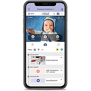 Hubble Connected Nursery Pal Glow Smart Connected, Wi-Fi Enabled Baby Monitor, View from Compatible Smartphone