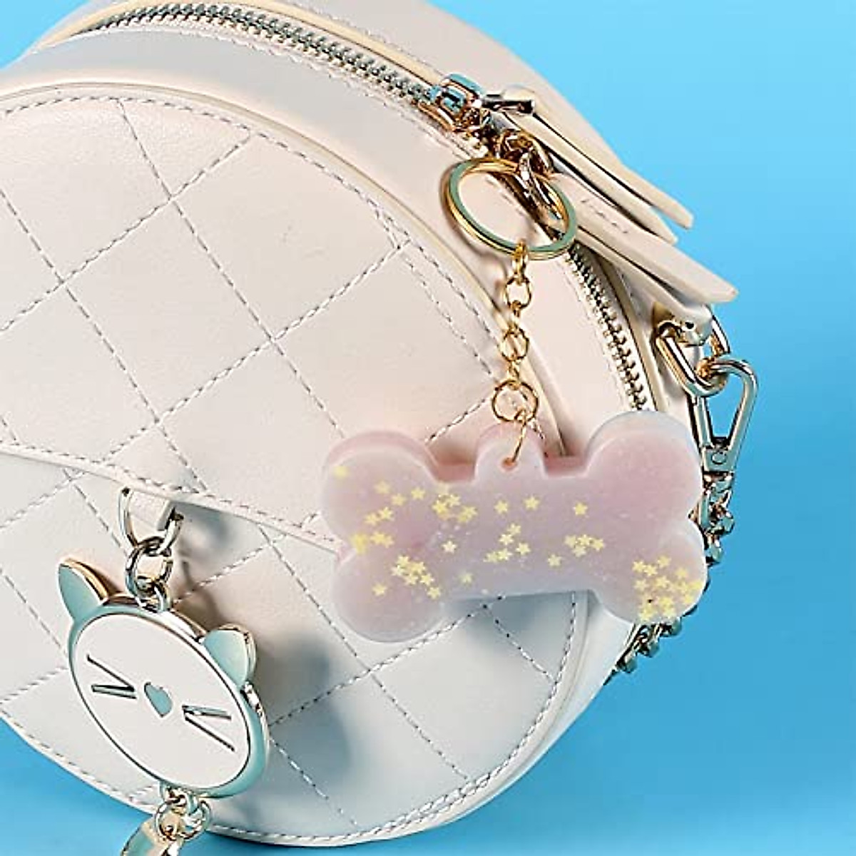 11 Cavities Silicone Dog Bone Shaped Tag Mold Cat Tag Fish Mold Keychain Pendant Clay Mold Pet Dog Tag Resin Molds Circle Round Pendant Epoxy Casting Mould for DIY Homemade Crafts Making