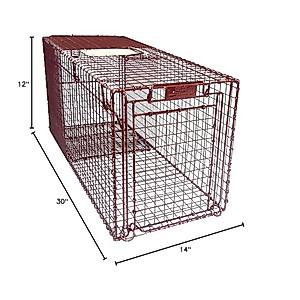 Tru Catch 30FCD Fat Cat Humane Live Animal Trap - Easy & Safe Catch & Release Animal Trap for Cats, Rabbits, & Other Small Animals - Durable & Humane TNR Trap - (30" L x 14" H x 12" W)