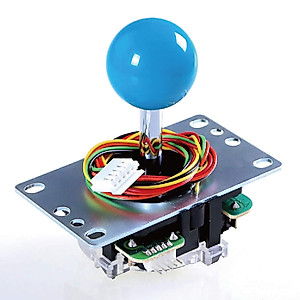 Sanwa GT-Y Octagonal Gate + SANWA JLF-TP-8YT Original Joystick Blue - for Arcade Jamma Game 4 & 8 Way Adjustable, Compatible with Catz Mad SF4 Tournament Joystick (Blue Ball Top) S@NWA