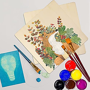 FSWCCK Pack of 8 PCS 12 x 12 Inch Craft Wood, Plywood Board Basswood Sheets, Perfect for DIY Projects, Drawing, Painting, Laser, Wood Burning, Wood Engraving and Laser Projects