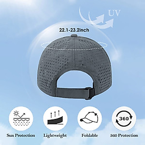 Century Star Womens Baseball Cap Ponytail Hat Running Hat Men Waterproof Adjustable Breathable Women Sun Hats Visors Black Medium
