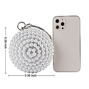 Lanpet Women Round Ball Crystal Evening Clutch Purse Tassel Wedding Party Handbags