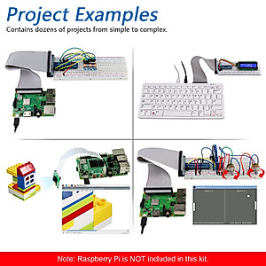 FREENOVE Complete Starter Kit for Raspberry Pi 5 4 B 3 B+ 400, Python C Java Scratch Code, 708-Page Tutorial, 138 Projects, 386 Items, Camera Speaker Sound Sensor (Raspberry Pi NOT Included)