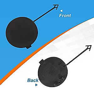 Front Bumper Tow Hook Cover Towing Eye Cap Fit for Audi A4 B8 2013 2014 2015 2016 8K0807241C (Silver, right passenger side) Xinpinsai