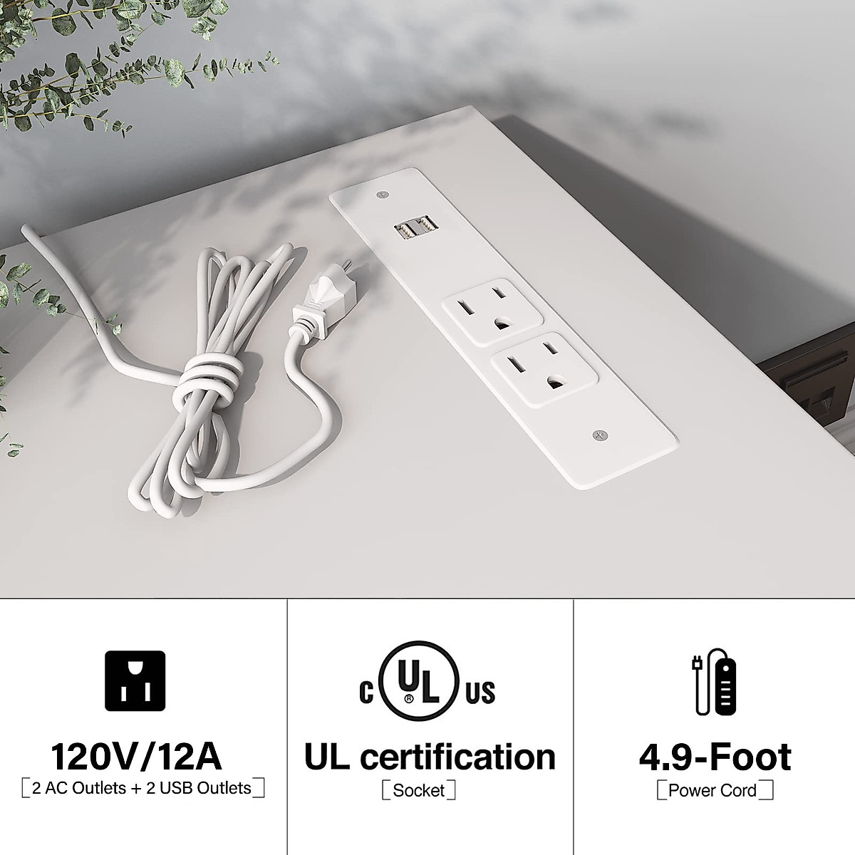 ANTISTA TV Stand, Deformable TV Stand with LED Light Strip & Power Outlets, Modern Entertainment Center with Storage Shelves for 55/60/65/70 inch TV, Gaming Media Console for Living Room