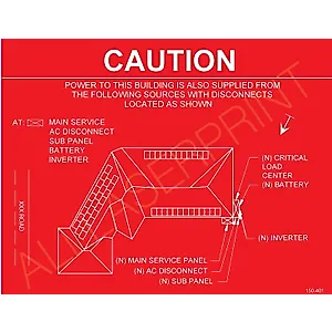 Imprue Solar Placard- Custom Solar map Laser Engraved Premium Placard with red Background White Lettering- 5" X 6"