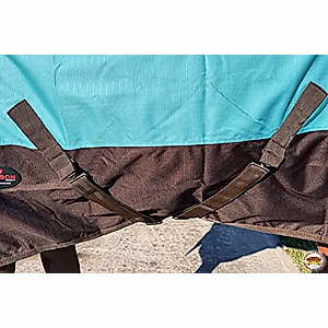 HILASON 1200D Turnout Light Winter Waterproof Rain Sheet Horse Sheet | Horse Sheet | Horse Turnout Sheet | Horse Sheets for Winter | Waterproof Turnout Sheets for Horses