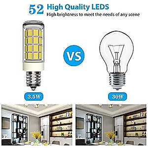 LED Bulbs 3 Pack Makeup Mirror Bulb Replacement for Cosmetic Vanity Makeup Mirror with Single Double Sided Lighted Magnification, Equivalent to 35W Incandescent Bulb 350LM AC120V(Daylight White 6000K)