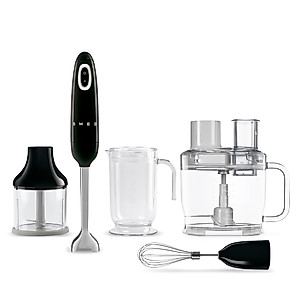 SMEG Hand Immersion Blender and Food Processor, Black