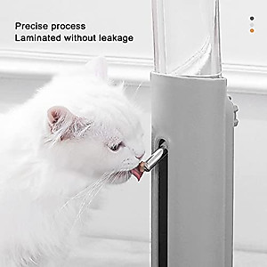 Pet Standing Water Dispenser 680ml, Automatic Detachable Pet Drinking Feeder Cat Dog Standing Bowl Automatic Feeding Water Height Adjustable Drinking Bottle Feeder for Small Cats Dogs