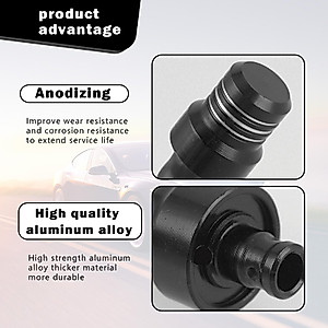 GKmow 2 PCS Car Fuel Tank Cap Breather Cap, 2.75" x 0.47" CNC Alloy Gas Tank Valve Breather Hose with Steel Balls, Safety Protection Accessory, Suitable for Cars, Off-road, Motorcycles, ATVs (Black)