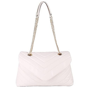 Women’s Leather Tote Handbag Elegant Shoulder Bag Medium Satchel Hobo Crossbody Bag with Adjustable Straps