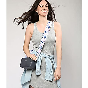 KEDZIE Modernist Vegan Leather Crossbody Shoulder Compact Camera Shape Bag For Women With Adjustable Strap - Navy