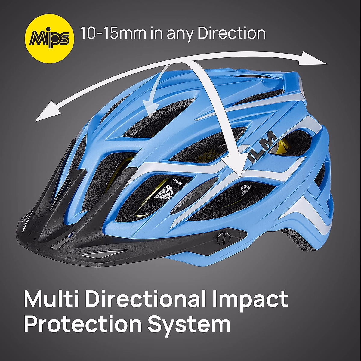 ILM MIPS Bike Helmet Adult Cycling Mountain Road Riding Helmet for Men Women Lightweight and Adjustable B3-23A