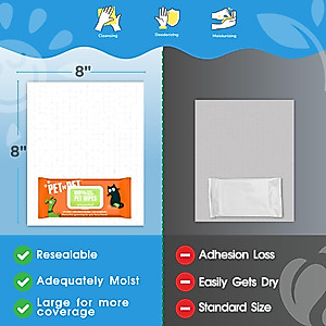 PET N PET 100% Plant Based Dog Wipes for Paws and Butt, 400 Counts Dog Pet Wipes, 8" x 8" Hypoallergenic Unscented Dog Wipes, Cleaning Deodorizing Cat Wipes, Puppy Wipes, Dog Paw Wipes, Dog Face Wipes