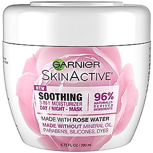 Garnier SkinActive 3-in-1 Face Moisturizer with Rose Water, 6.7 Fl Oz (Pack of 1)