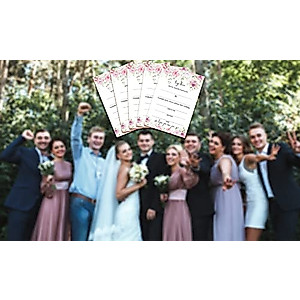 ZEDEV Floral Wedding Invitation Cards - Invite Cardstock for Wedding Parties Receptions - 25 Cards and 25 Envelopes (together-017)