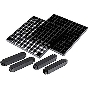 Arte Vita 96 Hole Plastic Pencil & Brush Holder Multi Bin Organizer - Desk Stand Holding Rack for Markers, Paint Brushes, Colored Pencils, Pens