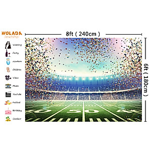 WOLADA Super Bowl Backdrop American Football Banner 8x6FT 11982