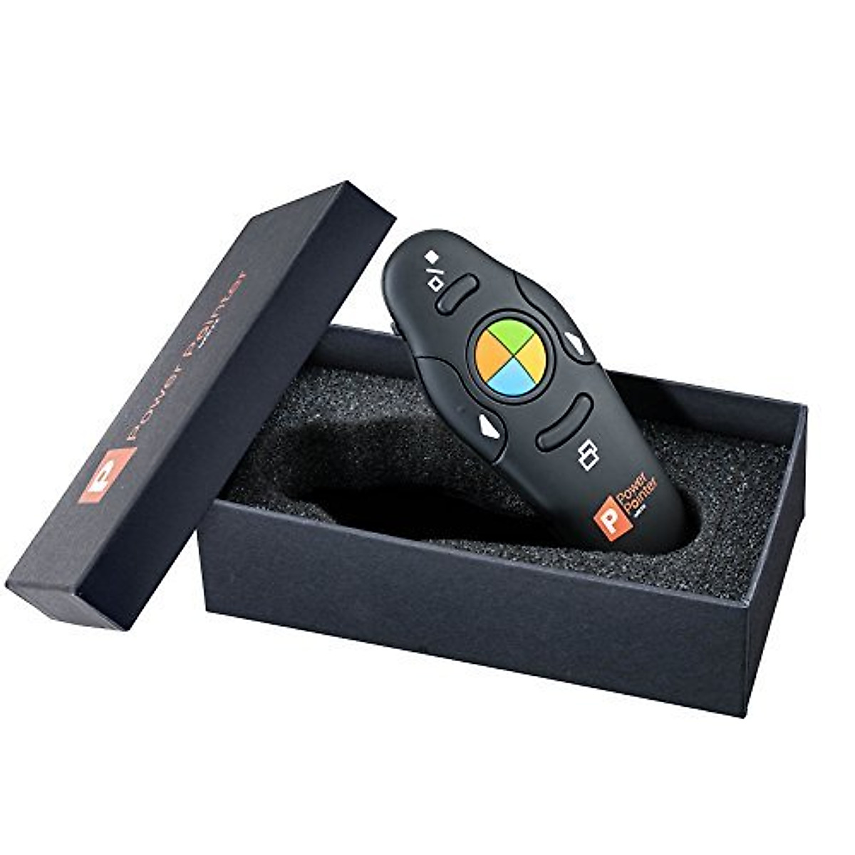 PowerPoint Presentation Clicker, USB Wireless Presenter Remote with Lazer Pointer, Black, for Microsoft Power Point RF 2.4 GHz