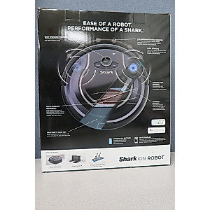 Shark ION Robot Vacuum RV761 with Wi-Fi and Voice Control, 0.5 Quarts, in Black and Navy blue