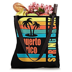 Puerto Rico Spring Break High School Retro Beach Graphic Men Tote Bag