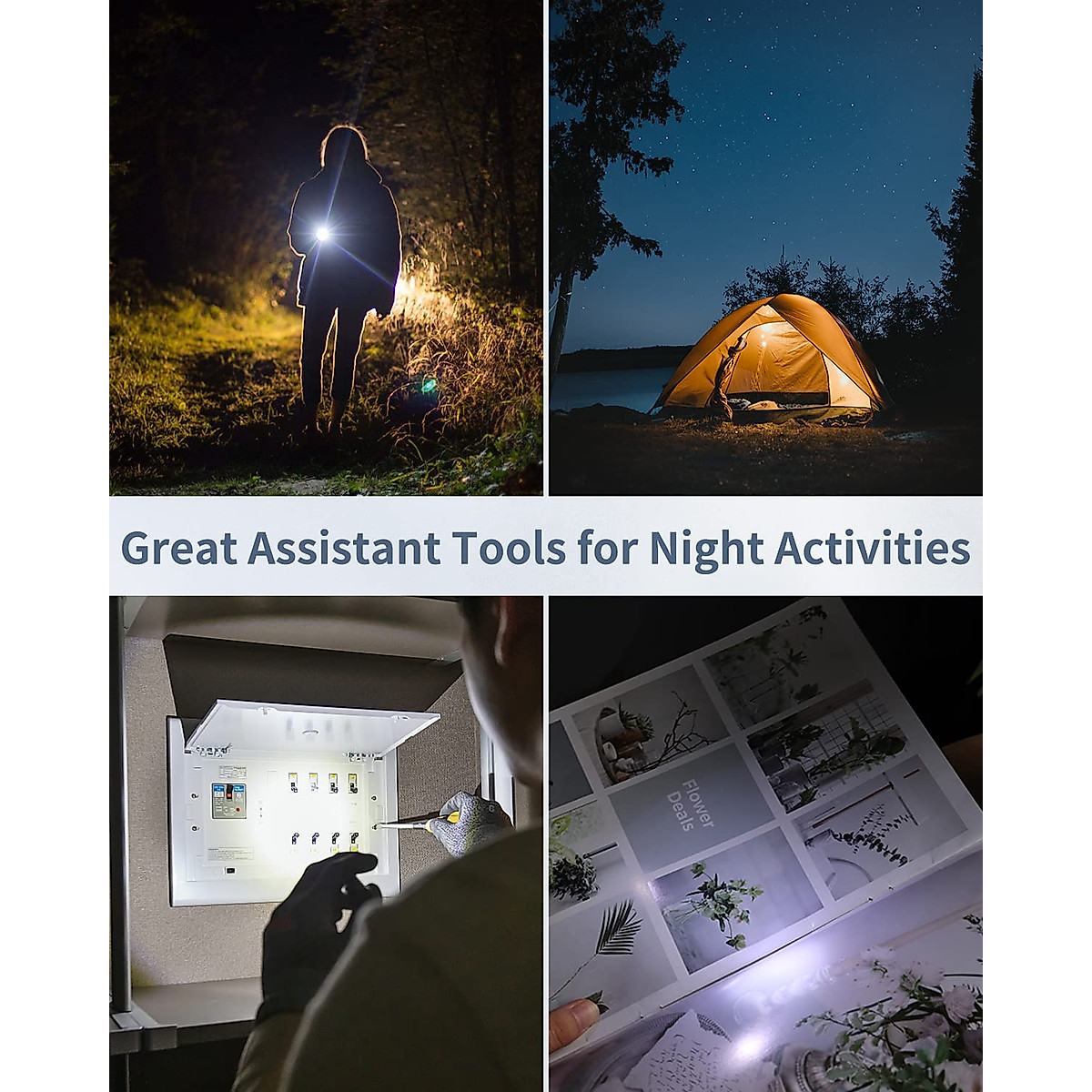 Uniclife 10 Pack Mini LED Keychain Flashlight 12 Lumen Portable Ultra Bright Light Battery Powered Flat Black Torch for EDC Outdoor Camping Hiking and Emergency Lighting (Batteries Included)