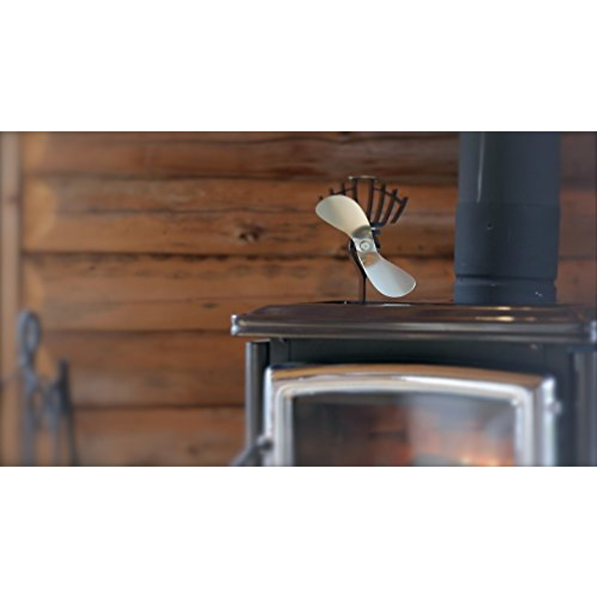 Ecofan® UltrAir, Classic Styled, Heat Powered Wood Stove Fan, 125 CFM, 810CAXBX, Mid-Sized, 7.9" Blade, Black