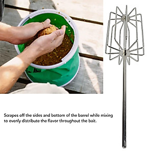 Durable Groundbait Mixer ,Fish Bait mixer,Fishing Stainless Steel Whisk Angler,obust Stainless Steel Fishing 11 Blades Equipment Whisk Tool Accessories, Fish Bait mixer,Durable Groundbait Mixer ,