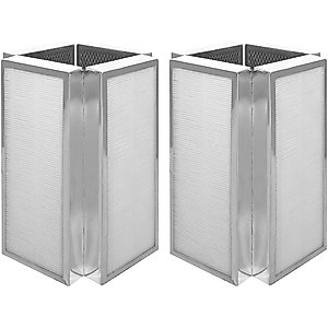 Fette Filter - Premium H13 True Hepa Filter Replacement Compatible with Medify MA-50 Air Purifer with 3 in 1 Filtration System Pre-filter, True HEPA H13, and Activated Carbon. (QTY2)
