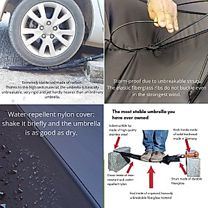 Self Defense Umbrella - Strong and elegant Defense with beautiful German woodhandle (black)