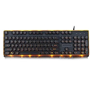 Computer Keyboard-Wired Keyboard Punk Gaming Keyboard Mechanical Keyboard Can Be Illuminated-104 Keys YANG1MN (Color : Orange)