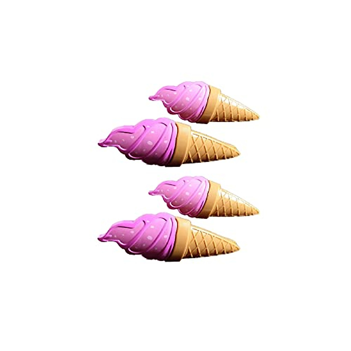 2 Set (4 Ct) Pink Ice Cream Beach Towel Clips Jumbo Size for Beach Chair, Cruise Beach Patio, Pool Accessories for Chairs, Household Clip, Baby Stroller