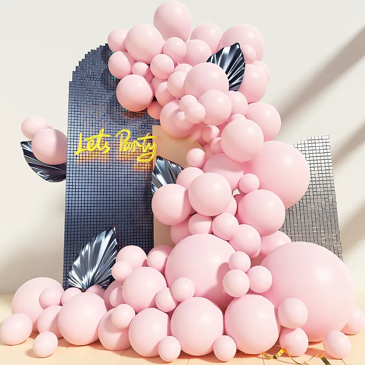 Pastel Pink Balloon Garland Kit 130Pcs Pastel Balloons 36/18/12/10/5 Inch Macaron Balloons Different Sizes for Baby Shower Gender Reveal Wedding Happy Birthday Party Decorations