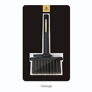 Hagibis Cleaning Soft Brush Charcoal Infused Bristles Keyboard Cleaner 5-in-1 Multi-Function Cleaning Tools Kit Corner Keycap Puller Remover Multi Brush for PC Laptop Airpods Pro Camera Lens (Black)