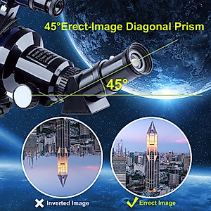 Telescope for Beginners, 300/70mm Astronomy Monocular Telescopes with Phone Adapter, Camera Wire Shutter, Moon Filter and Backpack, Adjustable Tripod