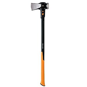 Fiskars Pro IsoCore 8lb. Wood Splitting Maul - 36" Shock Control SoftGrip Handle - Wood Splitter Tool and Maul for Splitting Wedge - Black/Orange