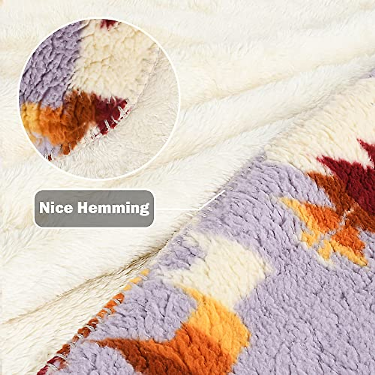 Catalonia Southwest Throw Blanket, Aztec Blanket for Couch or Room Decor, Reversible Comfy Fluffy Mexican Blanket, Gift Blanket, 50x60 inches