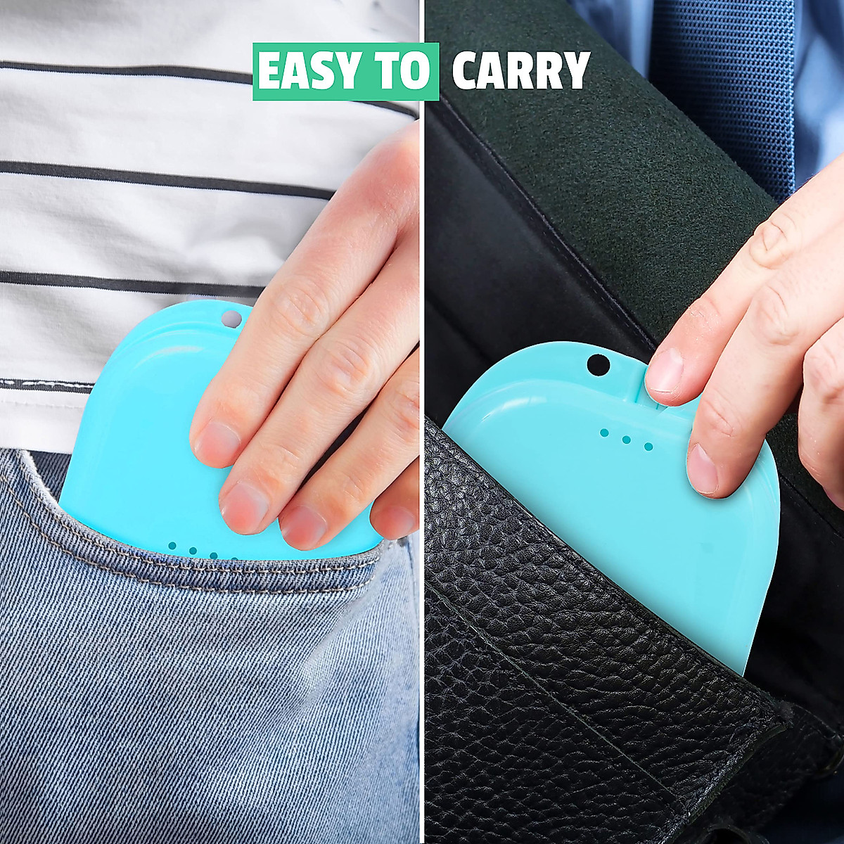 Orthodontic Retainer Case -2 Pack Night Mouth Guard Case Holder with Vent Holes - Cute Denture case with Tight Snap Lock-Durable Retainer Container case for Travel, Household & Office 3.14x3.14x1.1