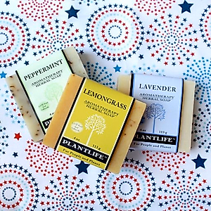 Plantlife Lemongrass Bar Soap - Moisturizing and Soothing Soap for Your Skin - Hand Crafted Using Plant-Based Ingredients - Made in California 4oz Bar