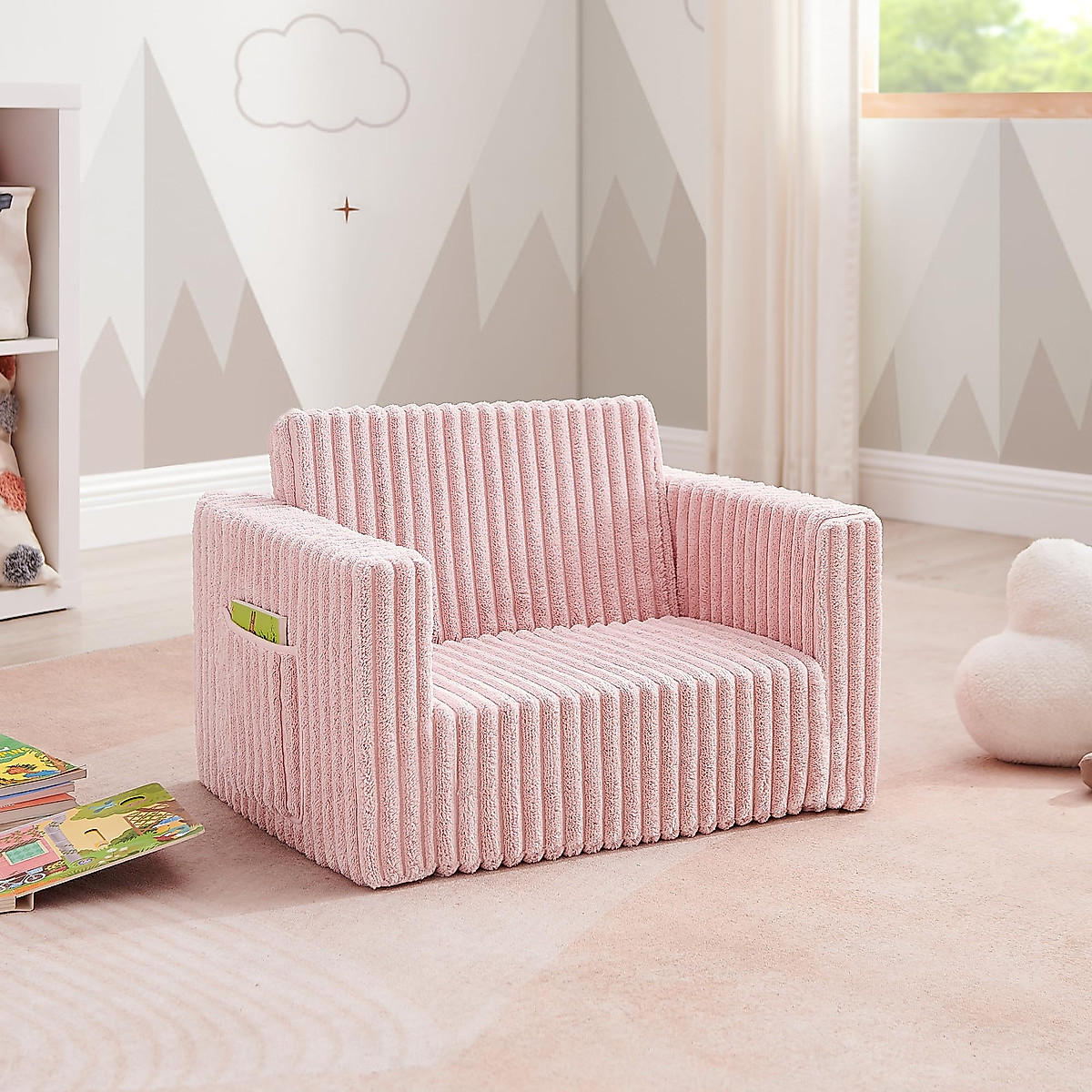 Ulax furniture Kids Armchair Toddler Couch Baby Sofa Chair for Boys and Girls (Pink)
