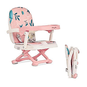 Dream On Me Munch N Go Booster Seat for Dining Table, Lightweight Compact Fold Travel Booster Seat, 3-in-1 Convertible, Four Level Height Adjustment and Easy Tray Removal