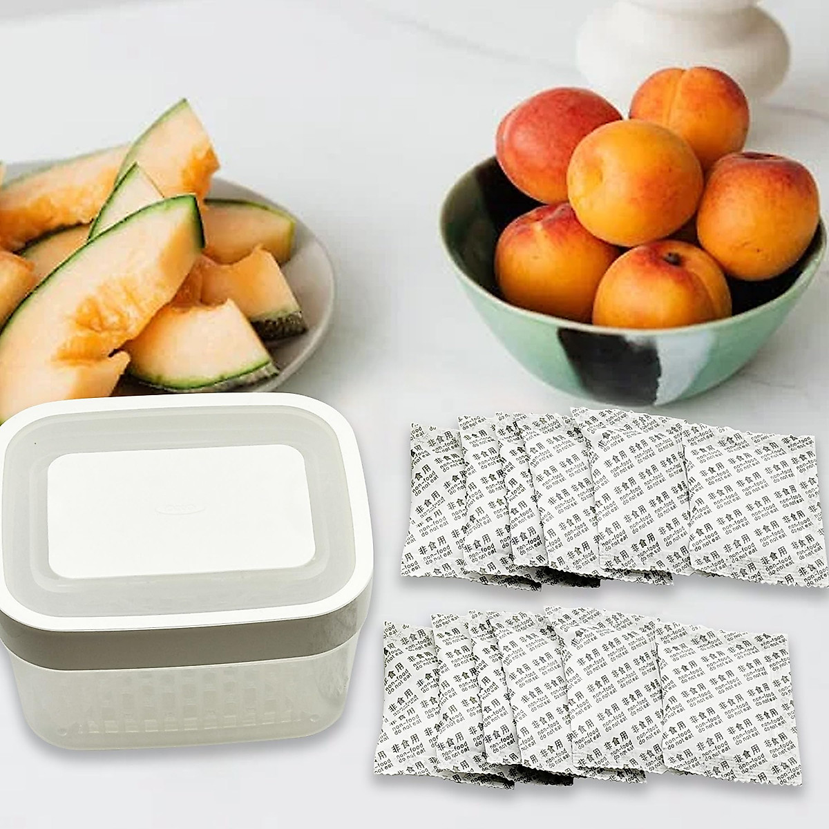 12 Pack Carbon Filter Refills Compatible with OXO Good Grips GreenSaver Produce Keeper (12)