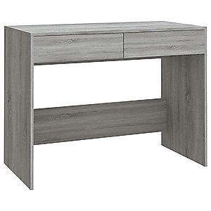 QJBSAVVA Desk Gray Sonoma 39.8"x19.7"x30.1" Engineered Wood,Dresser Bedroom Desks Secretary Desk Suitable for Apartments, dens, bedrooms, Living Rooms