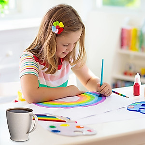 16 Pieces Wheat Straw Plastic Coffee Cups 10 Oz Reusable Plastic Cup Mug with Handle Lightweight Microwavable Dishwasher Safe Unbreakable Camping Coffee Mugs for Tea Milk Water Juice Tea, 4 Colors