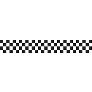 Creative Converting Black and White Check Crepe Paper Streamer, 30’