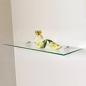 Fab Glass and Mirror S-12x21RECCHBR Rectangle Glass Shelf, 12" X 21", Clear