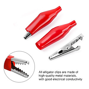 Nilight - 50052R 60Pcs Metal Alligator Clip Clamp Assortment Test Lead Electrical Battery Clamp Connector Alligator Connector Electrical Assortment Charging Clip